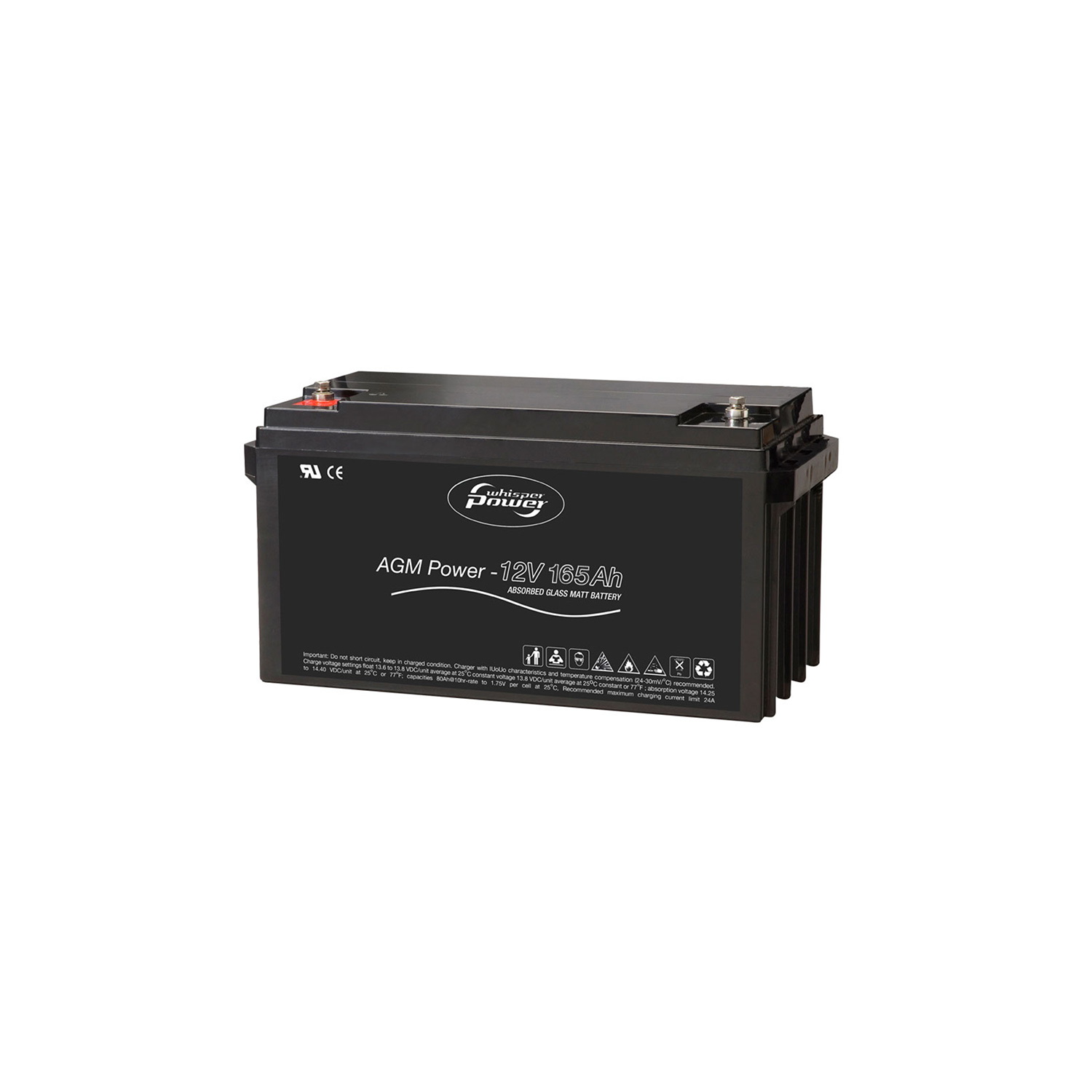 AGM Battery 12 V - 165 Ah - WhisperPower.com